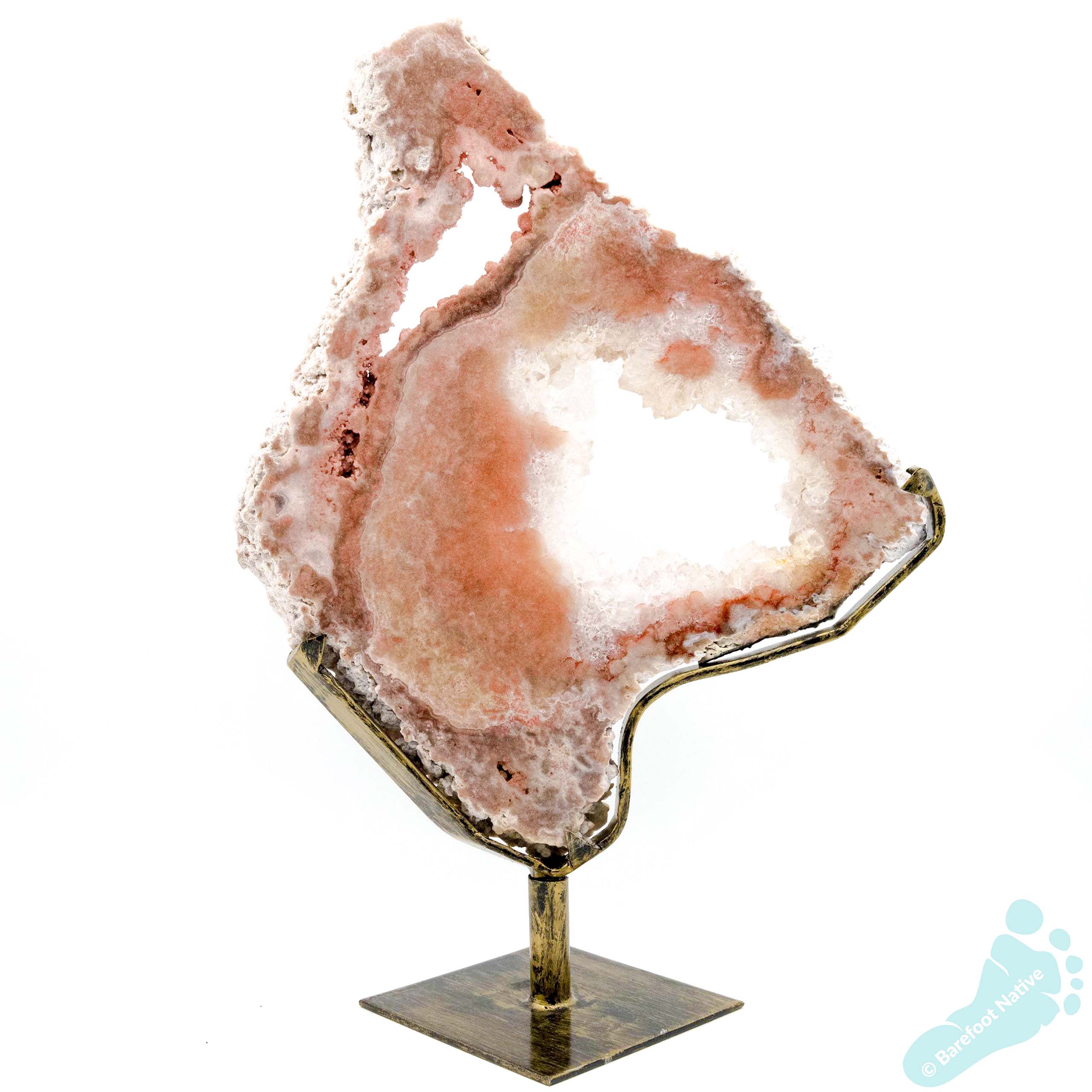 Aaa Druze Pink Rose Amethyst Crystal Geode Slice On Custom Oscillating ...