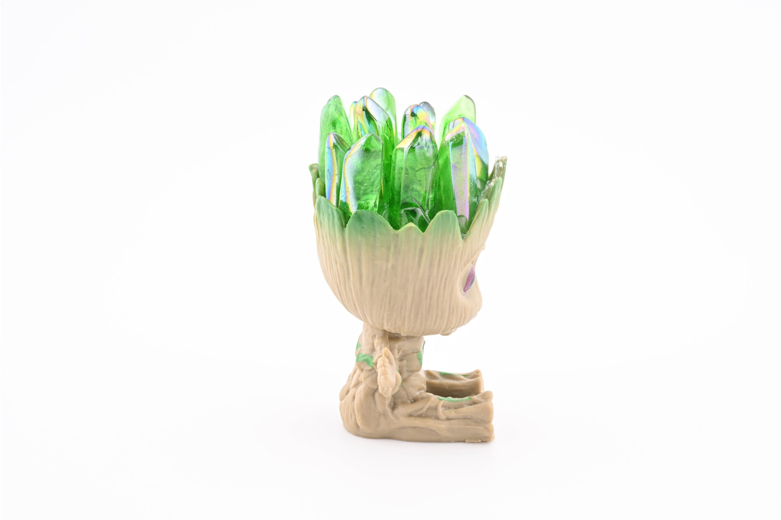 Groot With Aura Quartz Points Fetish – Green – Barefoot Native