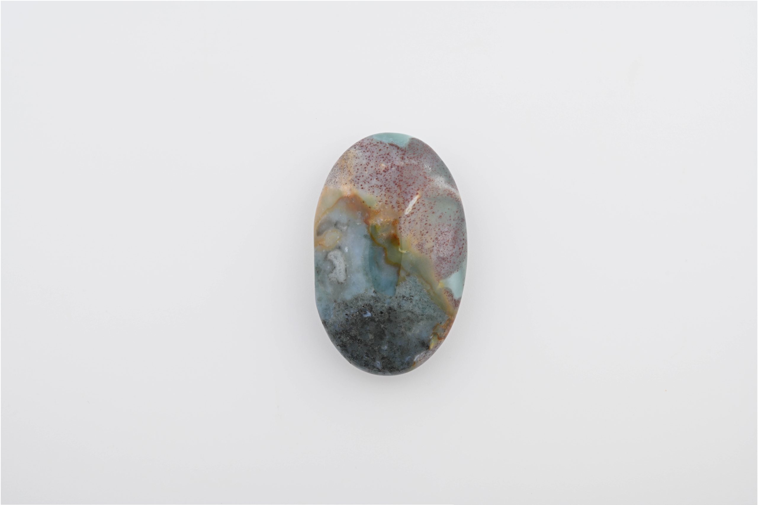 OCEAN ORBICULAR JASPER POLISHED POCKET PALM STONE FROM ANALALAVA ...